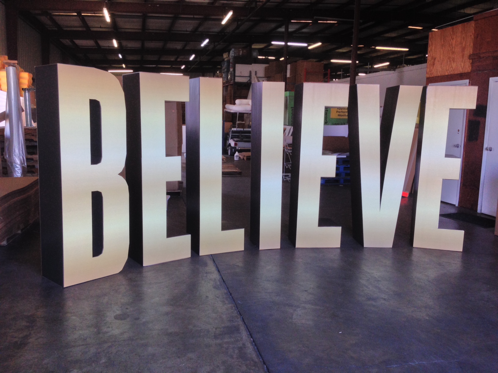 3D Cardboard Letters Numbers 6 Foot Tall Dino Rentos Studios INC 